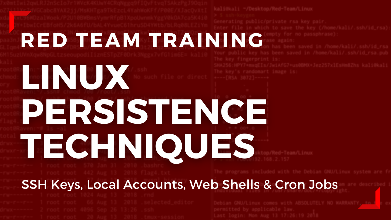 Linux Red Team Persistence Techniques